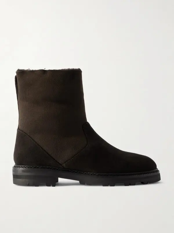 Manolo Blahnik Tomosa Shearling-lined Ankle Boots