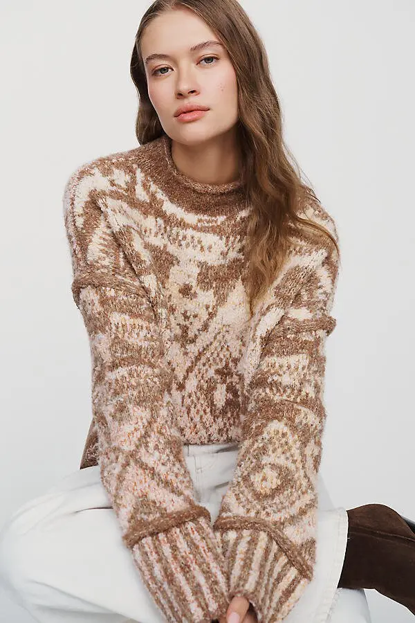 PILCRO Relaxed Roll-neck Sweater - Camel