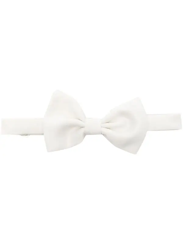 Tagliatore Satin Bow Tie - Neutrals