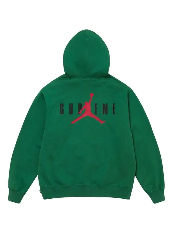 Supreme X Jordan Cotton Hooded Sweatshirt - Green