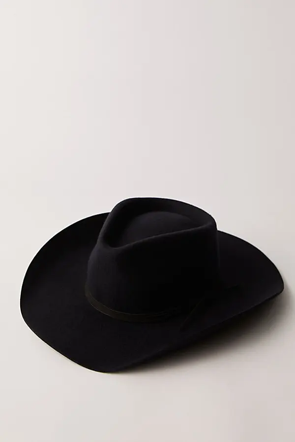 Wyeth Wool Felt Cowboy Hat - Black - 56% Off | Editorialist display picture 1
