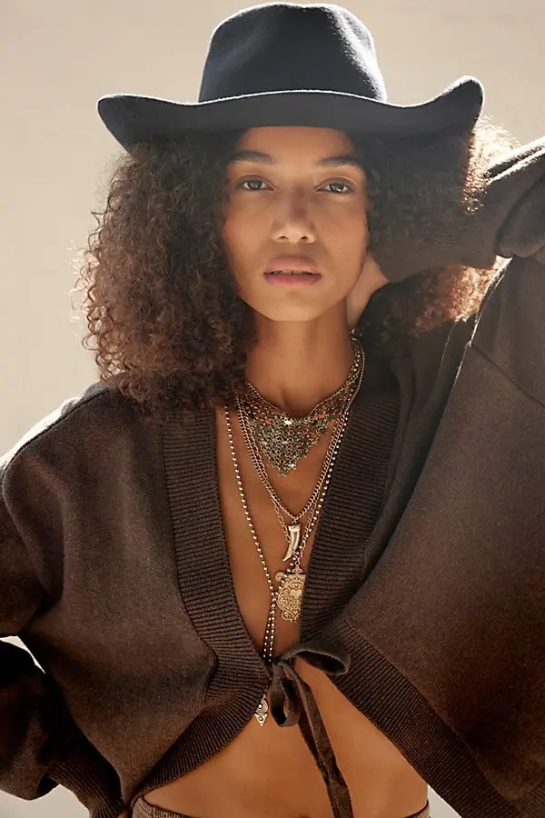 Wyeth Wool Felt Cowboy Hat - Black - 56% Off | Editorialist display picture 3