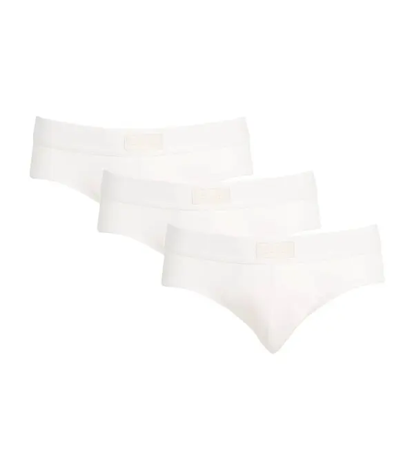 SKIMS Stretch-cotton Briefs - White