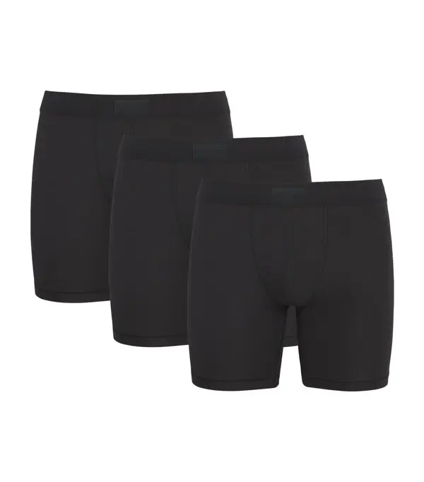 SKIMS Logo Band Boxer Briefs - Black