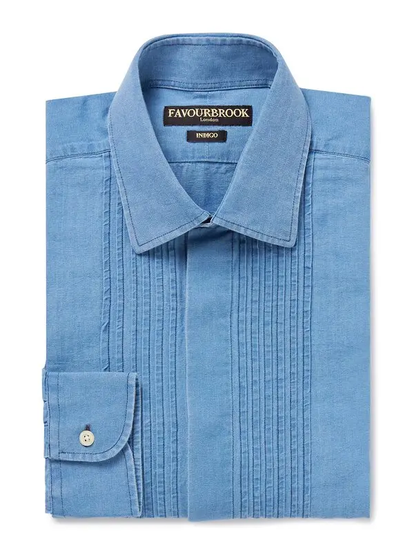 FAVOURBROOK Bib-front Cotton-chambray Shirt