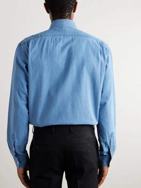 FAVOURBROOK Bib-front Cotton-chambray Shirt
