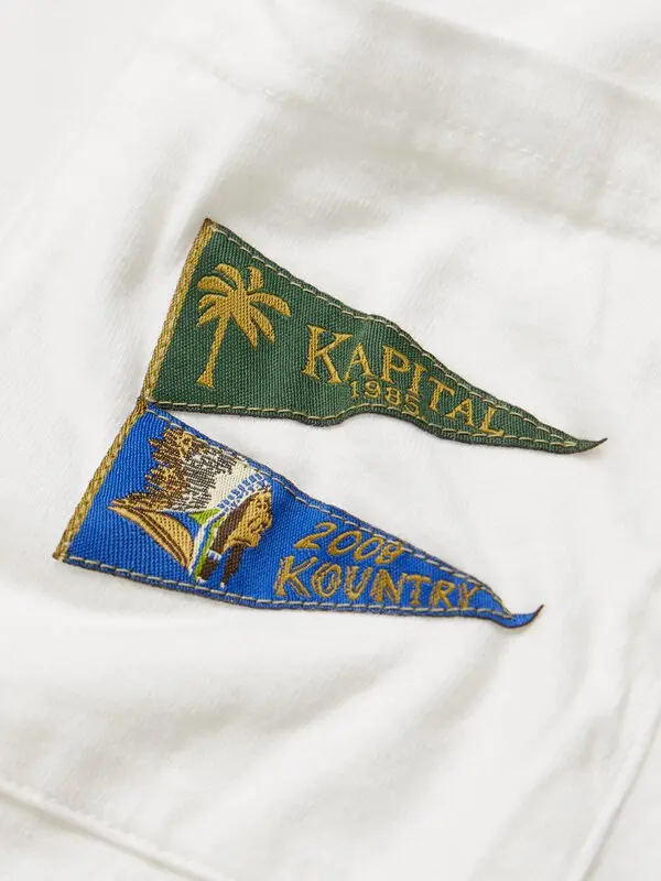 Kapital Logo-appliquéd Cotton-jersey T-shirt