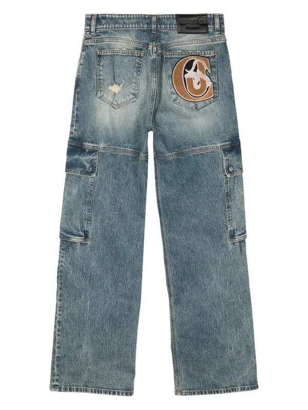 Just Cavalli Distressed Straight-leg Jeans