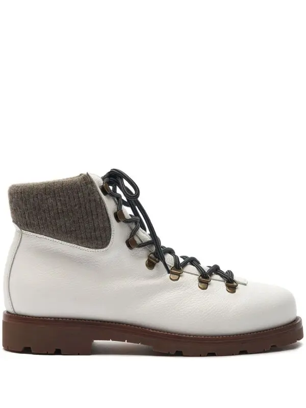 SCAROSSO Lace-up Leather Boots