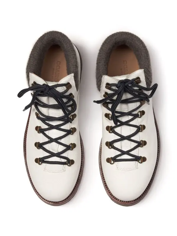 SCAROSSO Lace-up Leather Boots