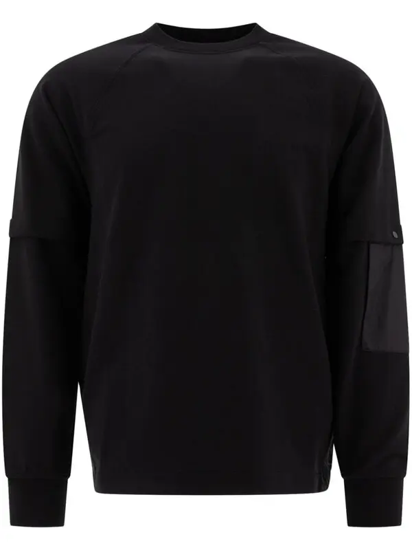 C.P. COMPANY Crew Neck Sweatshirt With Paneling And Zip Pockets