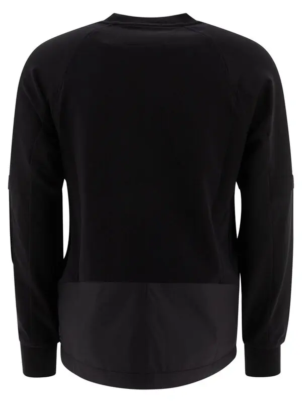 C.P. COMPANY Crew Neck Sweatshirt With Paneling And Zip Pockets