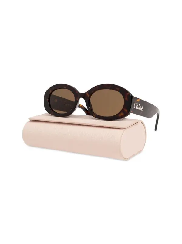 Chloé Oval-frame Sunglasses - Brown