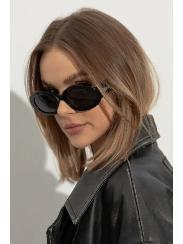 Chloé Oval-frame Recycled-acetate Sunglasses - Black