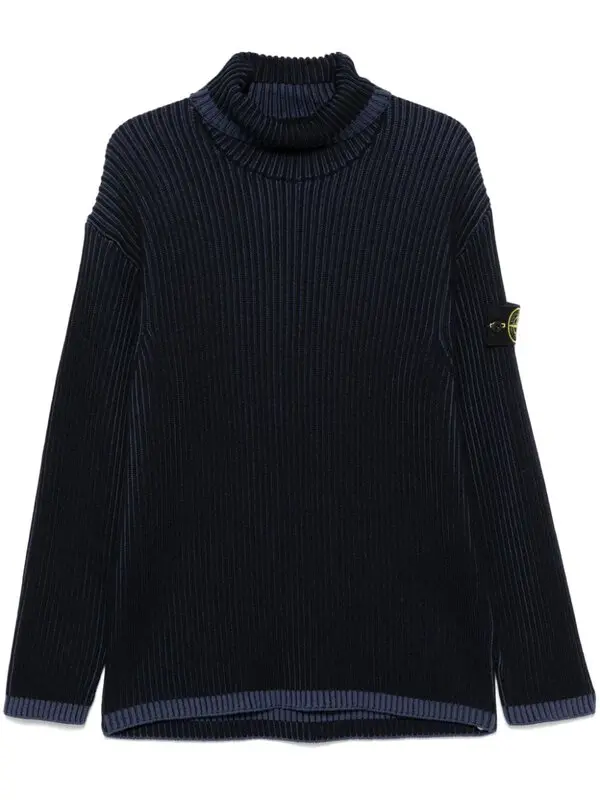 Stone Island Ribbed Roll Neck Sweater