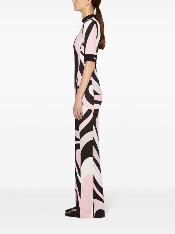 Emilio Pucci Abstract-pattern Print Maxi Dress