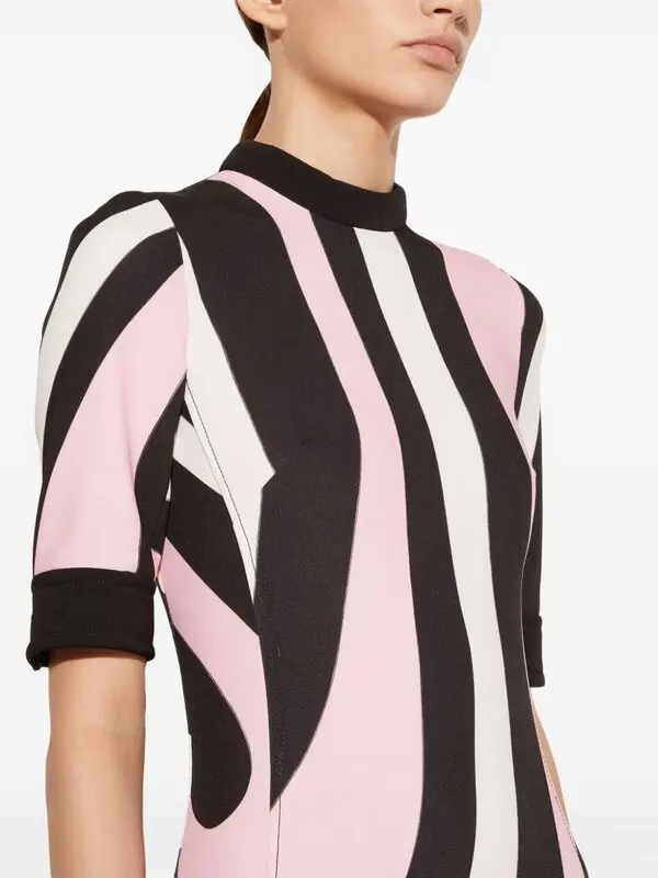 Emilio Pucci Abstract-pattern Print Maxi Dress