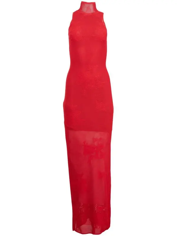 Fleur Du Mal Pointelle-knit Racer Dress