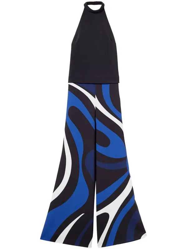 Emilio Pucci Marmo-print Jumpsuit - Black