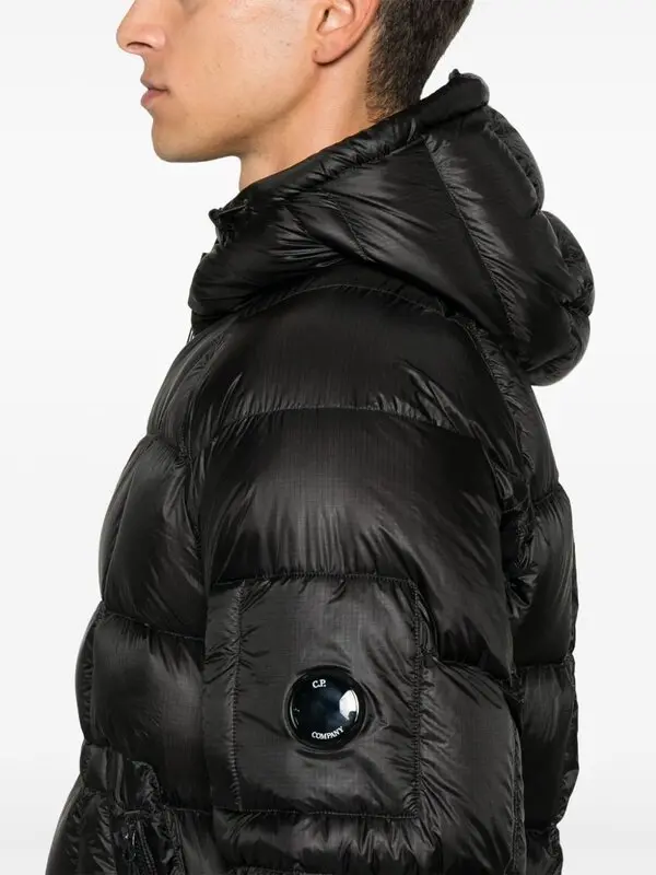 C.P. Company D.D. Shell Hooded Down Jacket In Black - 75% Off