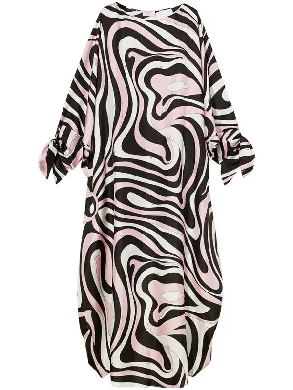 Emilio Pucci Abstract-pattern Print Maxi Dress