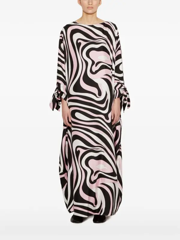 Emilio Pucci Abstract-pattern Print Maxi Dress