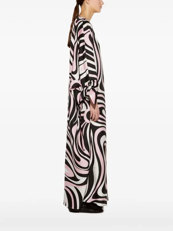 Emilio Pucci Abstract-pattern Print Maxi Dress