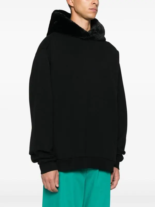 Marni Fur-hood Sweatshirt - Black