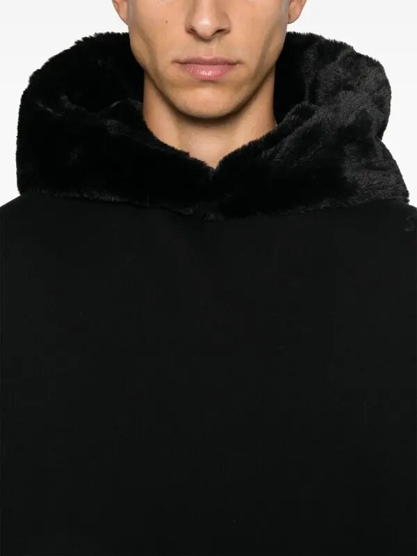 Marni Fur-hood Sweatshirt - Black