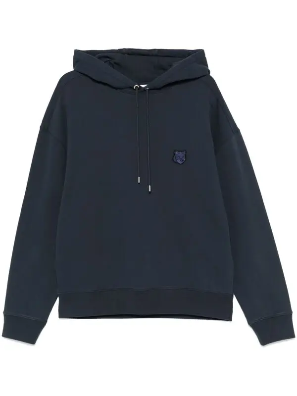 Maison Kitsuné Cotton Hoodie With Fox Head Patch