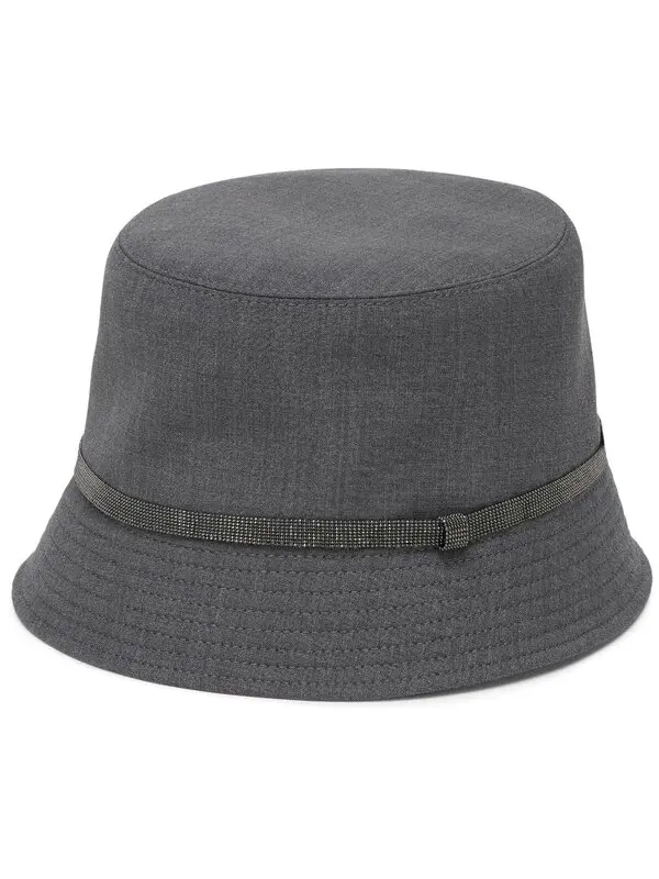 Brunello Cucinelli Monili Chain Bucket Hat - Grey