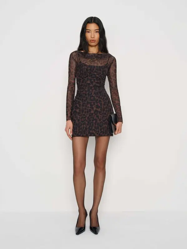 REFORMATION Reese Knit Mini Dress - Black