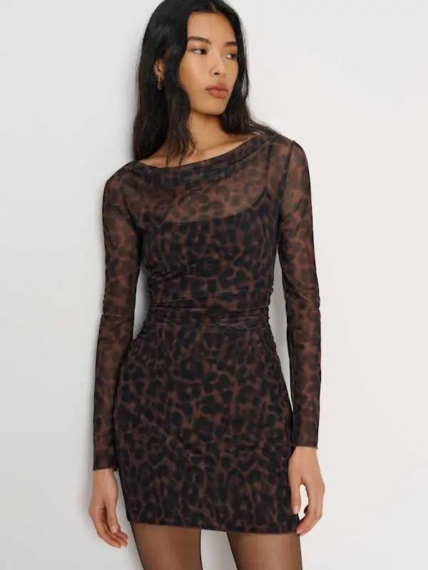 Reformation Reese Knit Mini Dress - Black | Editorialist