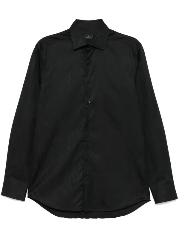Etro Paisley-jacquard Shirt - Black