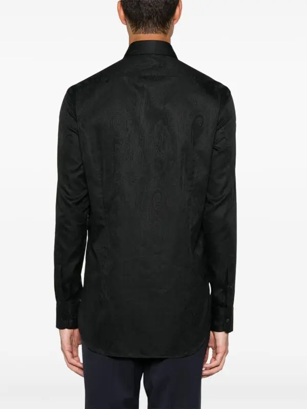 Etro Paisley-jacquard Shirt - Black