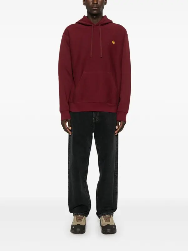 Carhartt Work In Progress American Script Hoodie - Red