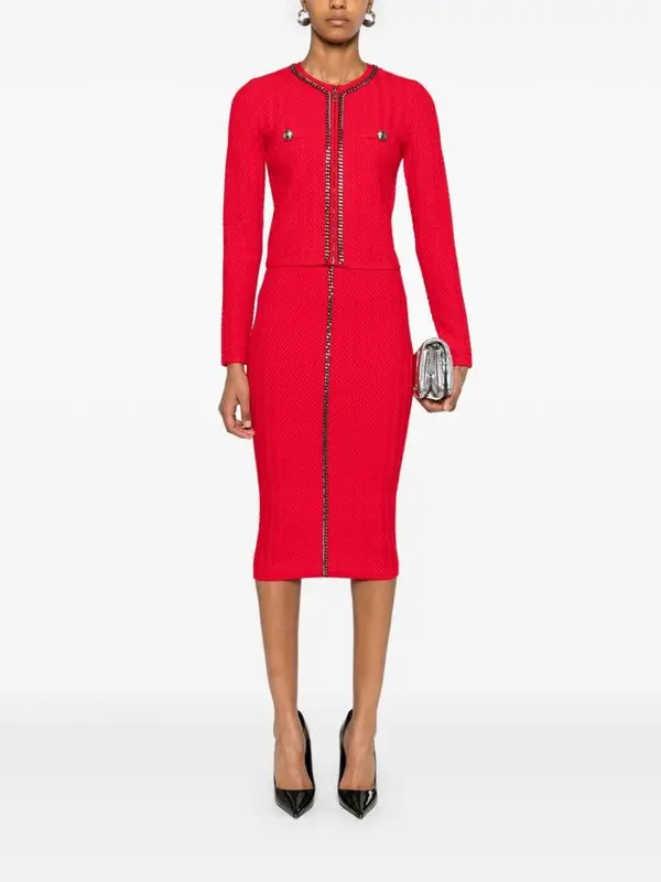 Elisabetta Franchi Herringbone-stitch Cardigan