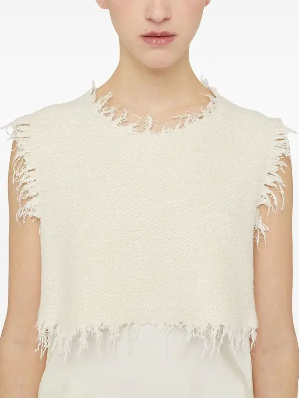 JIL SANDER Layered Sleeveless Top - White