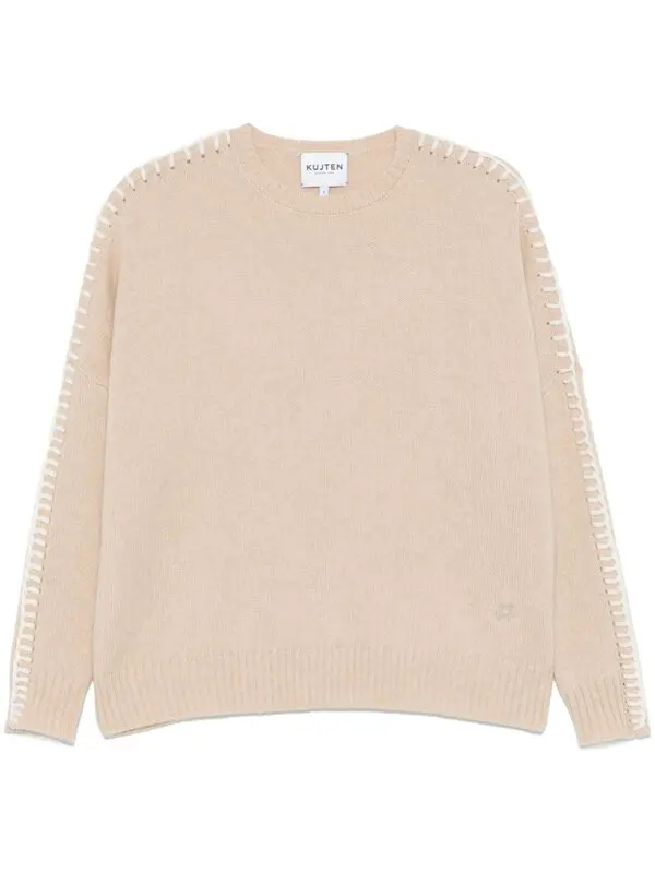 KUJTEN Amea Cashmere Sweater - Neutrals