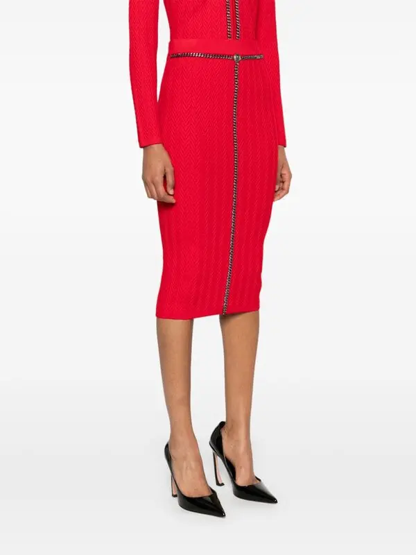 Elisabetta Franchi Chain-detail Midi Skirt