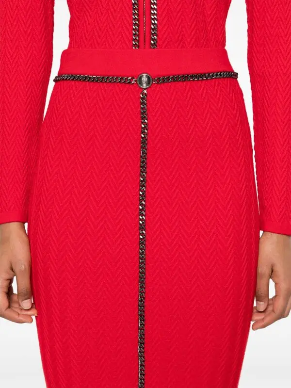 Elisabetta Franchi Chain-detail Midi Skirt