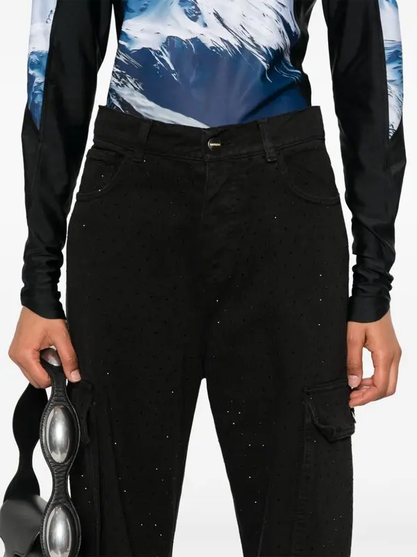 BARROW Rhinestone-embellished Cargo Jeans