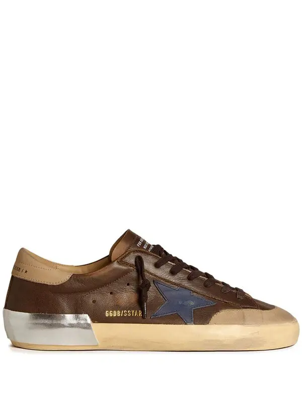 GOLDEN GOOSE Super-star Leather Sneakers - Brown