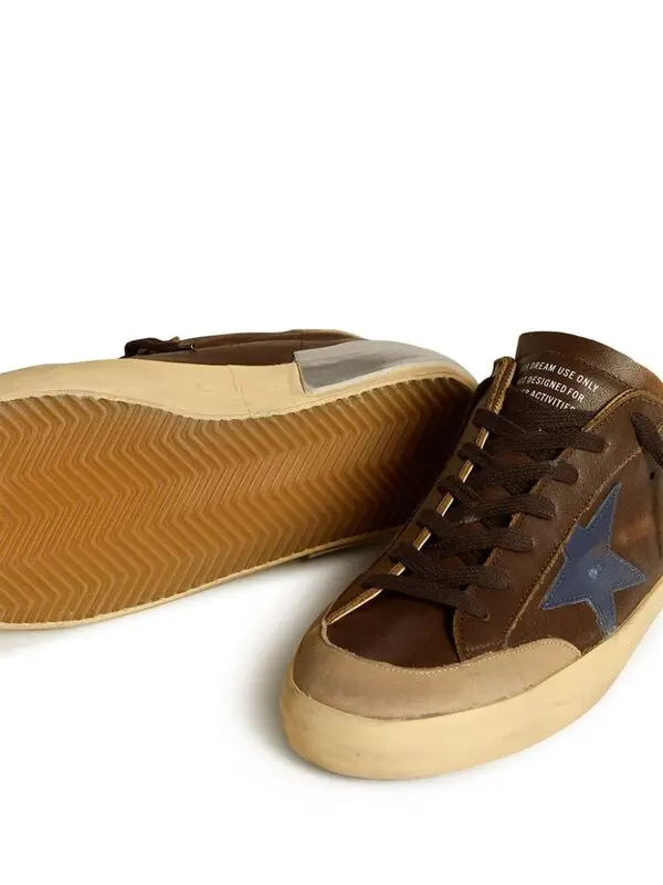GOLDEN GOOSE Super-star Leather Sneakers - Brown