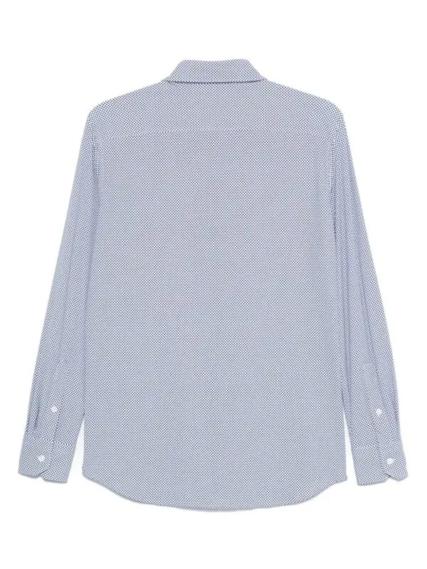 DELL'OGLIO Geometric-print Shirt - Blue