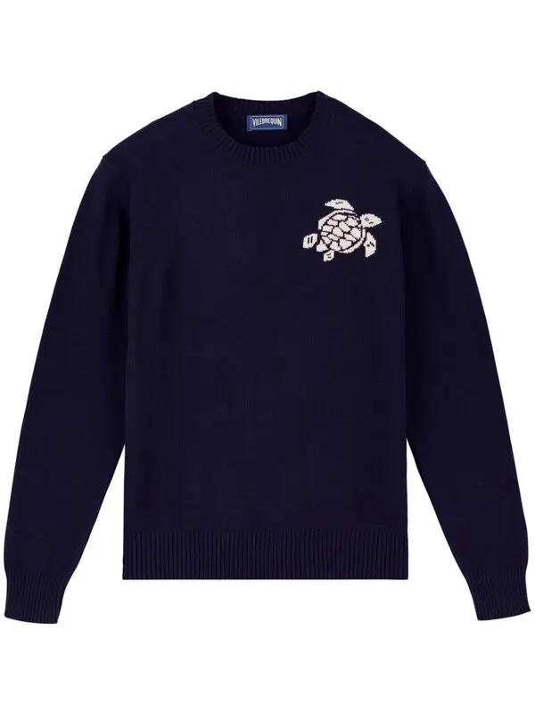 Vilebrequin Embroidered-logo Sweater - Blue