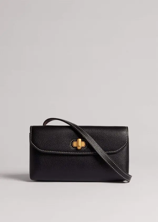 ME+EM Leather Pouch With Turn Lock Fastening