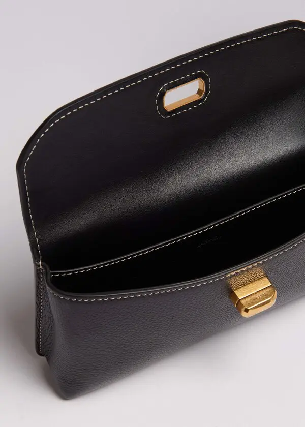 ME+EM Leather Pouch With Turn Lock Fastening