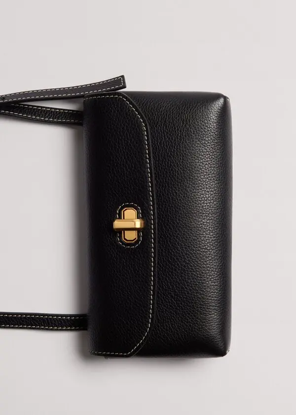 ME+EM Leather Pouch With Turn Lock Fastening