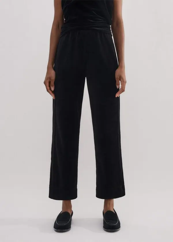 ME+EM Velour Slim Crop Trouser